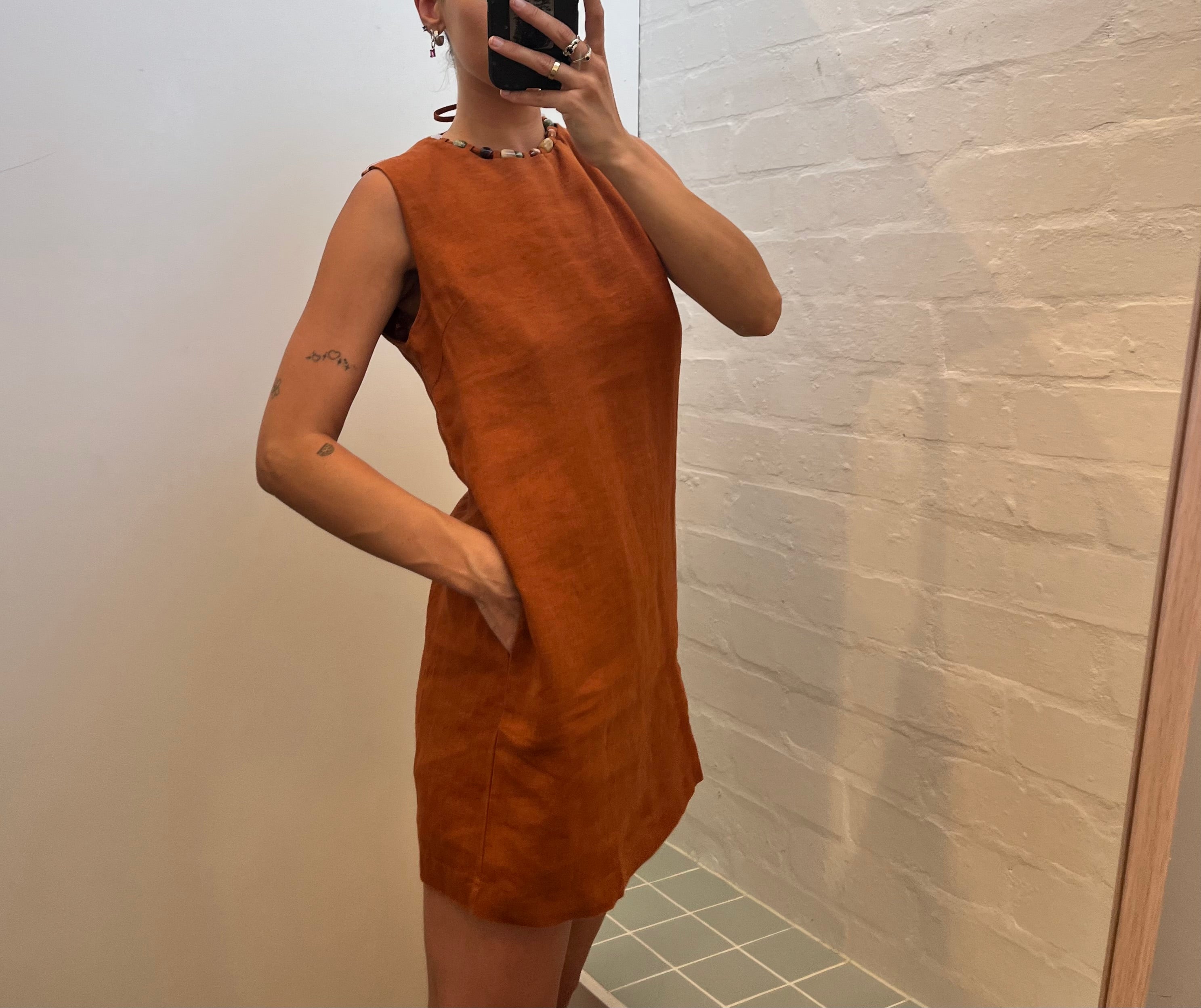 Rust Beaded Dress – Florence and Threads