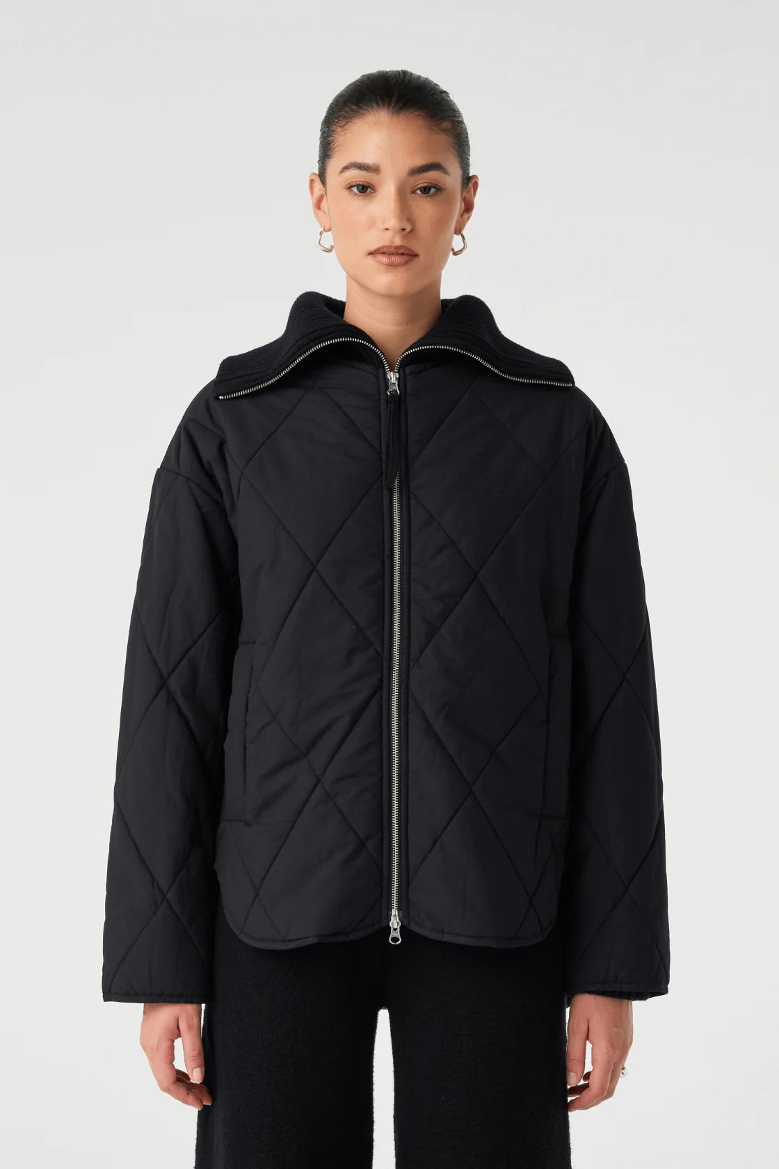 Reece Quilted Jacket- Black – Florence and Threads